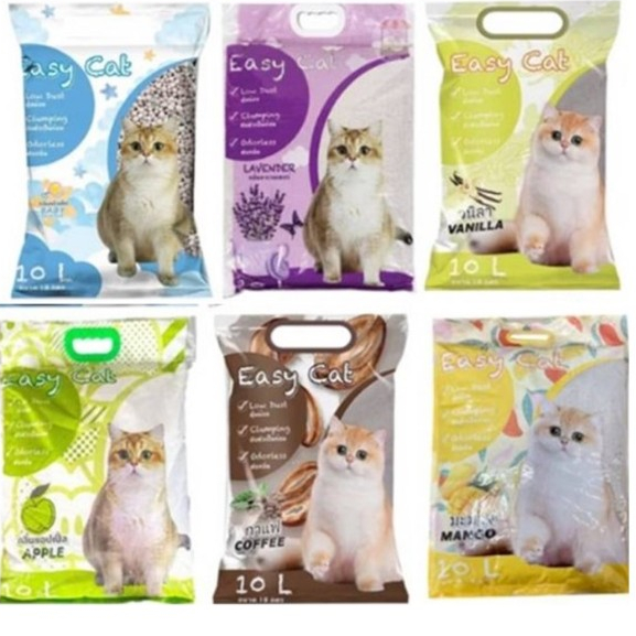 ทรายแมว Easy Cat ขนาด 10LX2ถุง ทรายแมวราคาถูก ไร้ฝุ่น จับตัวเป็นก้อนได้ดี*โปรดอ่านรายละเอียดก่อน ...