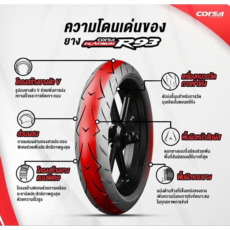 ยางCORSA PLATINUM R93 หนึบ ทนทาน ราคาไม่แพง | Shopee Thailand