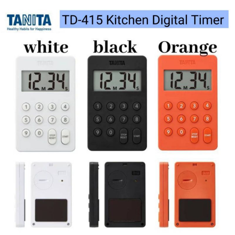Tanita - นาฬิกาจับเวลาแบบปุ่มกดตัวเลข TD-415 Kitchen Digital Timer ...