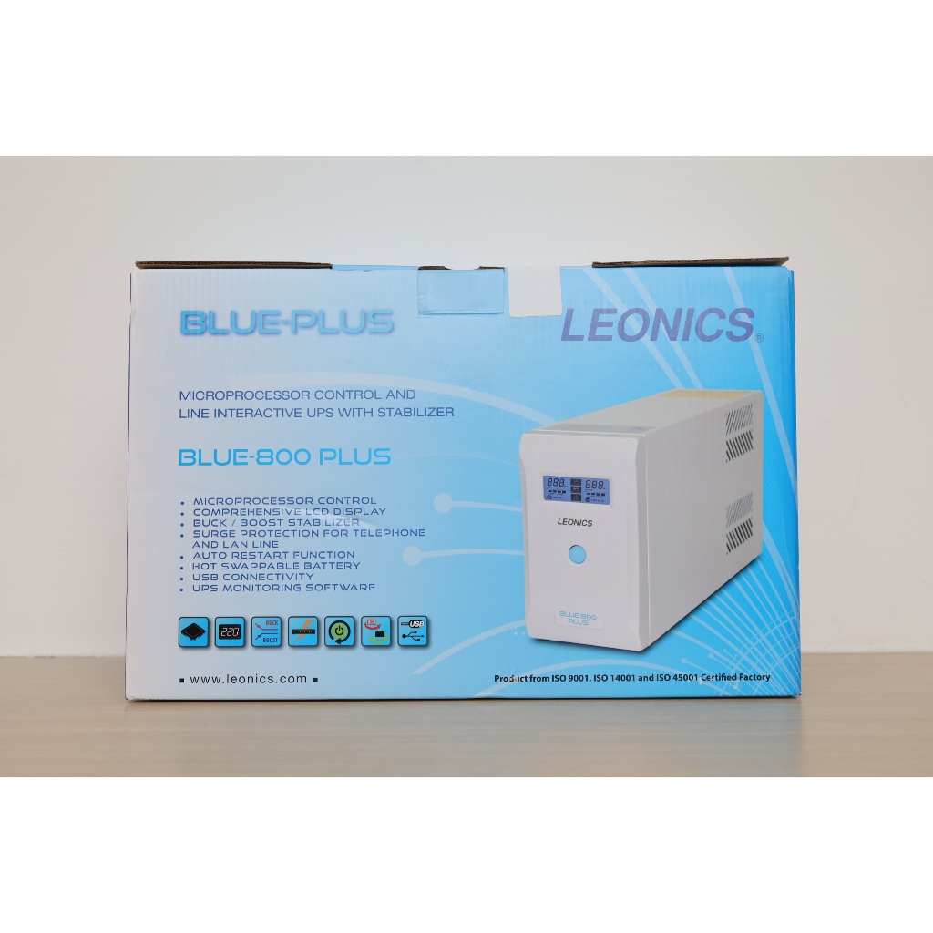 Leonics Blue-800 Plus 800VA/480W (สินค้ามือ 1) (สินค้ากรีดซีลติดป้าย ...