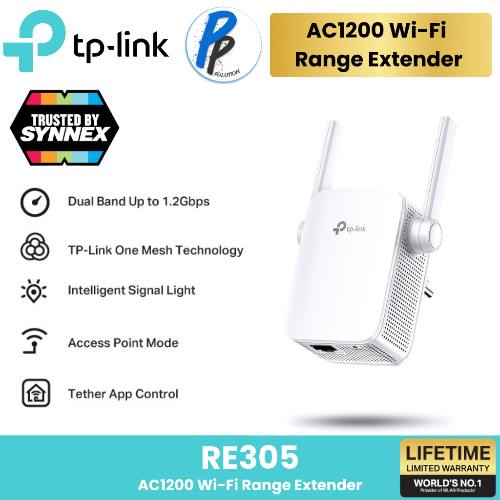 TP-Link RE305 AC1200 WiFi Repeater อุปกรณ์ขยายสัญญาณ ( Wi-Fi Range ...