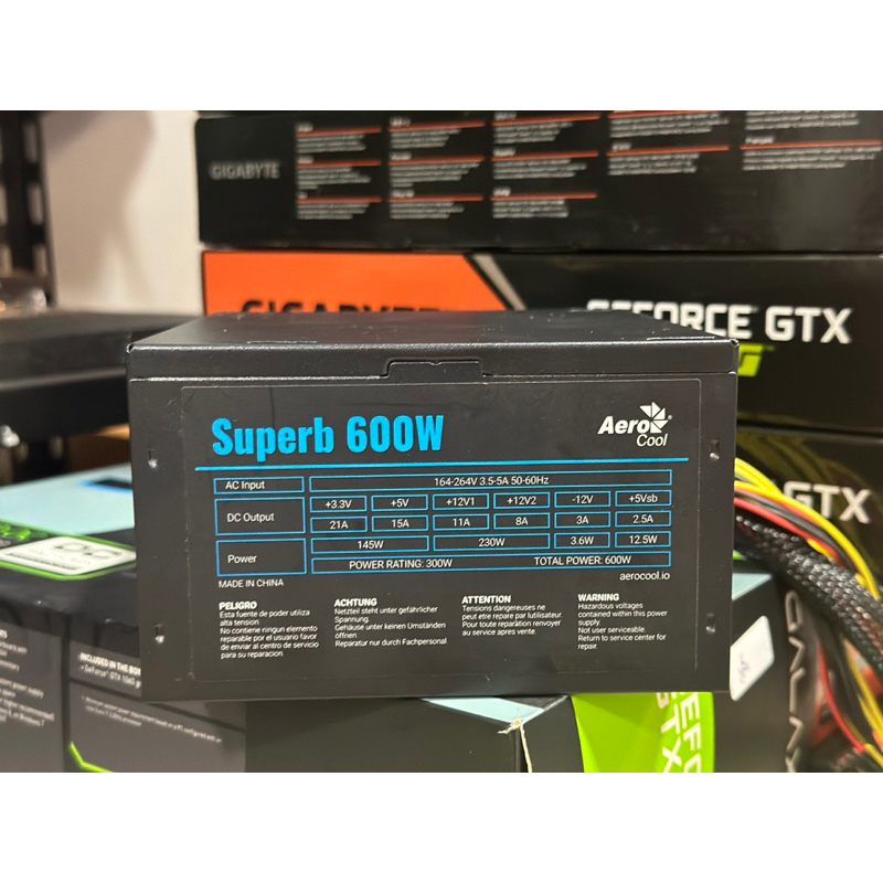 POWER SUPPLY (FULL) 600W AEROCOOL SUPERB (มีของพร้อมจัดส่ง) | Shopee ...