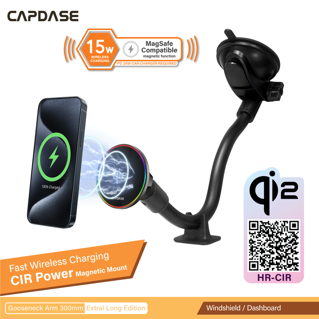 CAPDASE CIR Power Fast Wireless Charging Magnetic Car Mount Phone ...