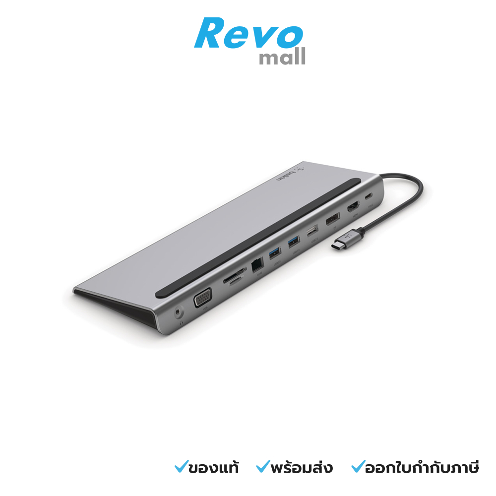 Belkin Port Hub Type-C 11 in 1 Multiport Dock with Power Pass-Thru 100W ...