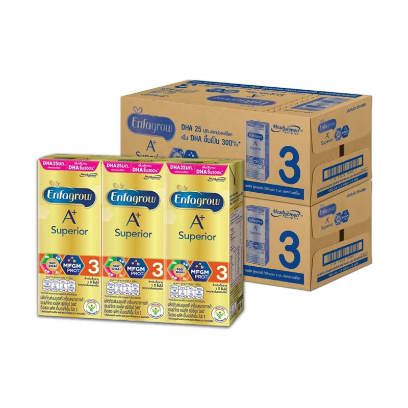 นมกล่อง เอนฟาโกร ยูเอชที ซุพีเรียร์ สูตร3 (24 กล่อง) x2ลัง Enfagrow UHT ...