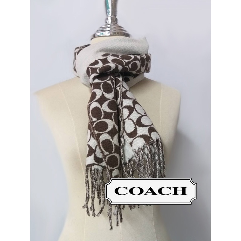 ผ้าพันคอ COACH Cashmere&Wool (ของใหม่) | Shopee Thailand