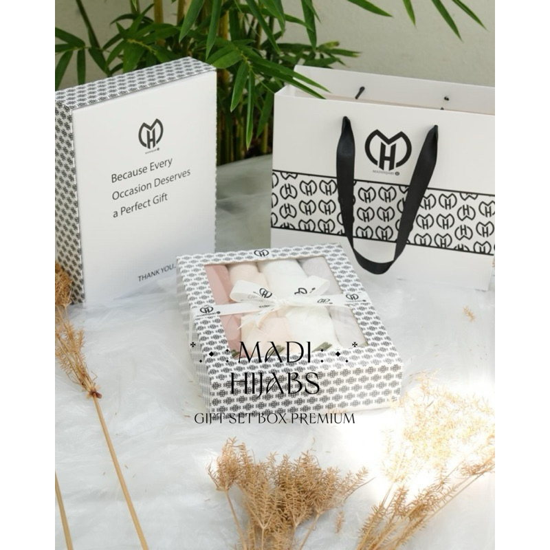 GIFT SET BOX SHAWL CHIFFON กล่องของขวัญพร้อมถุงกระดาษ ผ้าชีฟองพันยาว ...