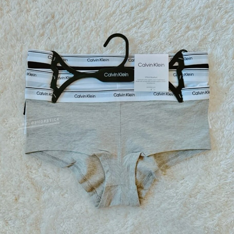 Calvin Klein กางเกงในทรงบอยช็อต Boyshorts Pack 3 | Shopee Thailand