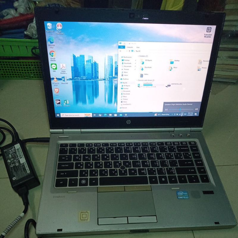 ขอบยางหน้าจอ,ลำโพงตำหนิ โน้ตบุ๊คHP i5 แบต1.20ชม win10,HP Elitebook-8460P i5-2540M Gen2 Cpu 2.60 ...