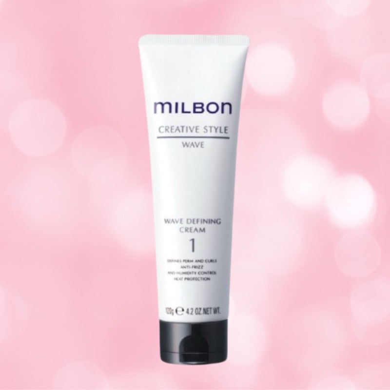 MILBON CREATIVE STYLE WAVE DEFINING CREAM 1 120 ML.สไตล์ลิ่งเนื้อครีมที่ใช้จับลอนในขณะผมหมาด ให้ ...