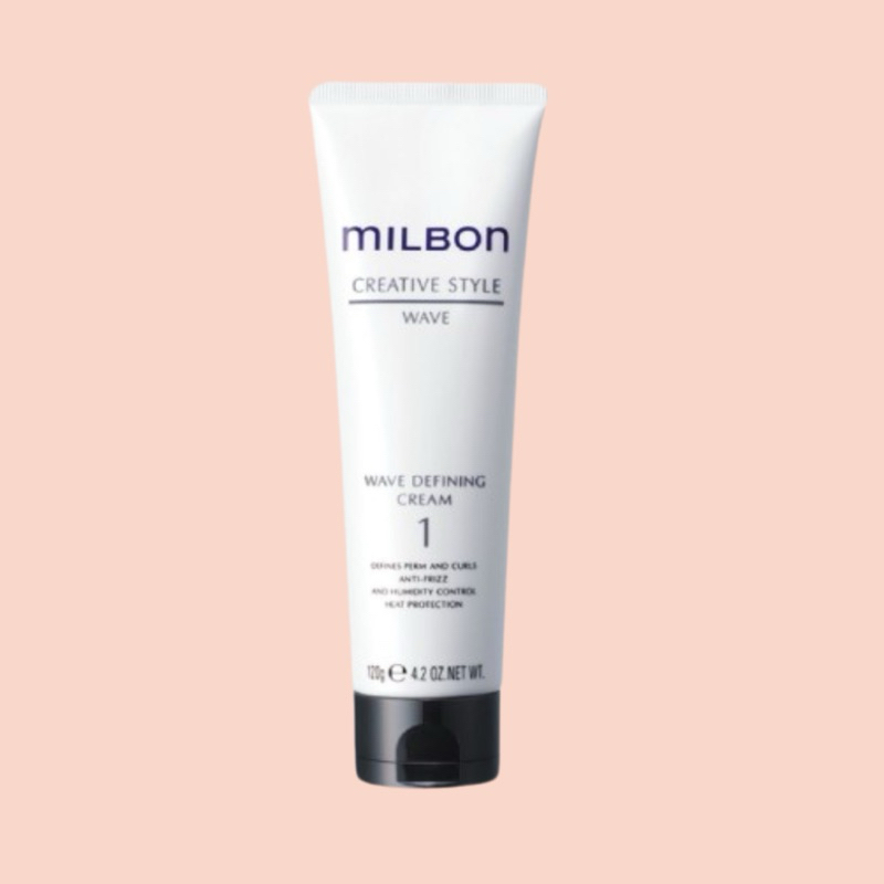 MILBON CREATIVE STYLE WAVE DEFINING CREAM 1 120 ML.สไตล์ลิ่งเนื้อครีมที่ใช้จับลอนในขณะผมหมาด ให้ ...