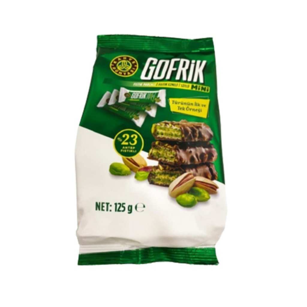 Gofrik pistachio paste milk chocolate mini เวเฟอร์ช็อกโกแลตนมผสมพิสตาชิ ...