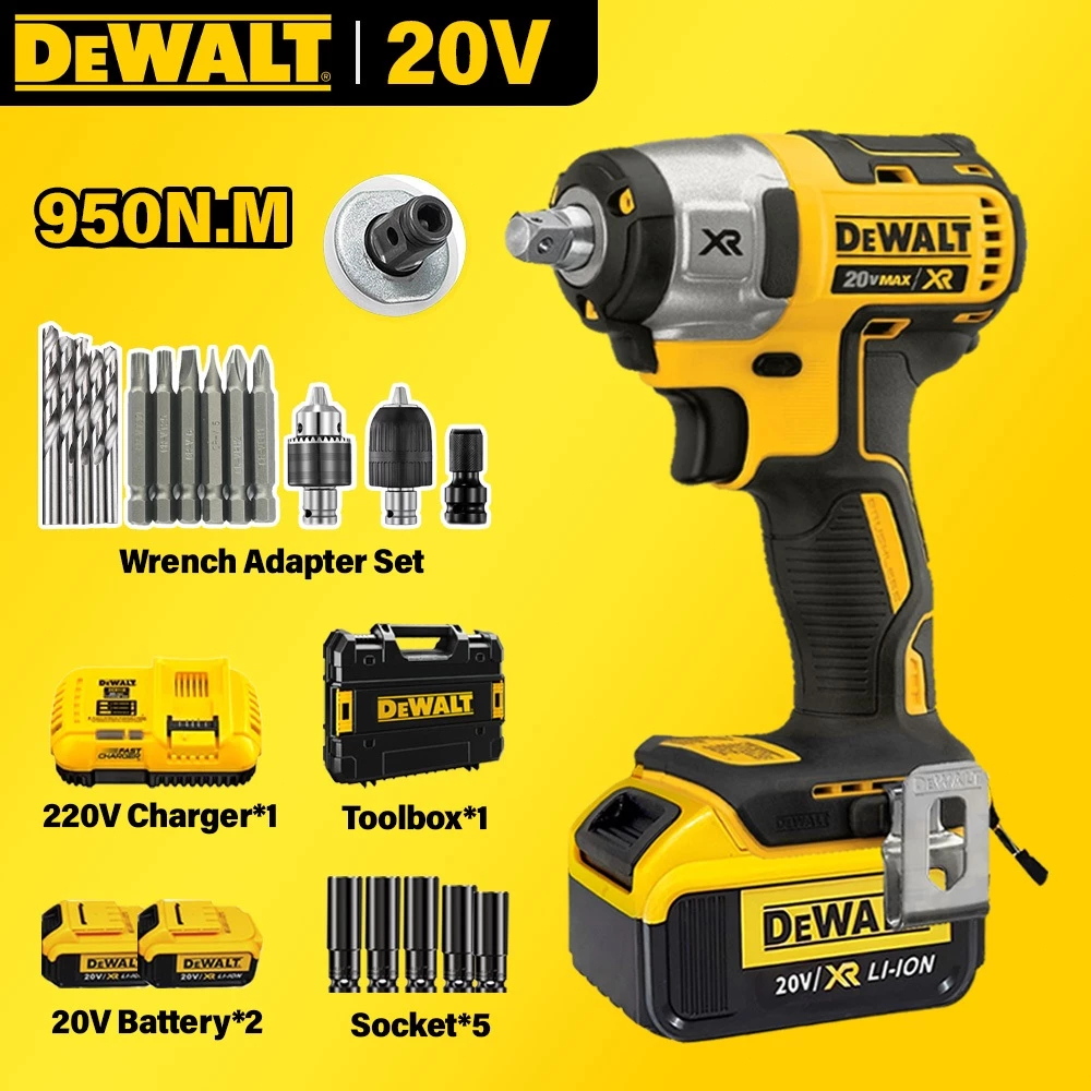 DEWALT DCF887 ประแจไฟฟ้าไร้สาย 21V 950 N.M แบต บล๊อคไฟฟ้าประแจผลกระทบ Brushless Electric Wrench ...