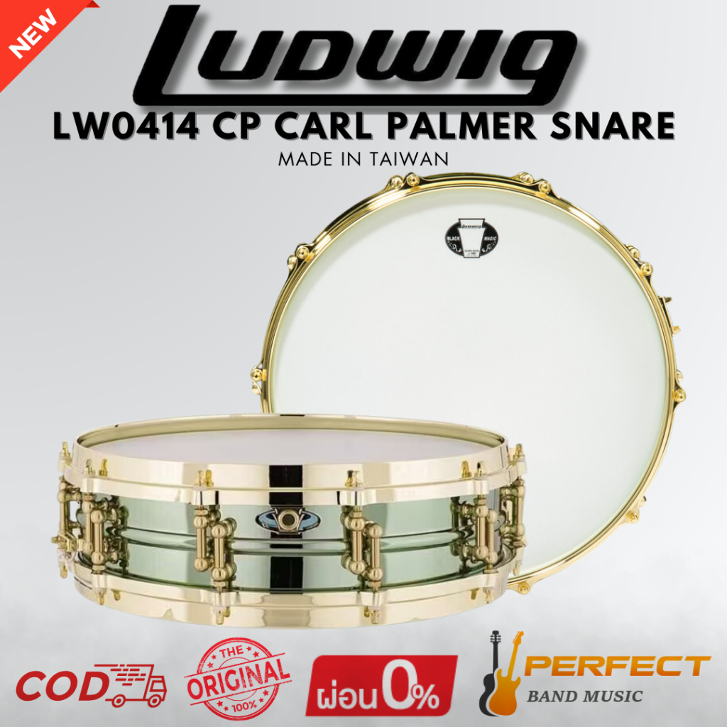 กลองสแนร์ LUDWIG LW0414CP Carl Palmer Snare [ผ่อน 0% 10เดือน] | Shopee ...