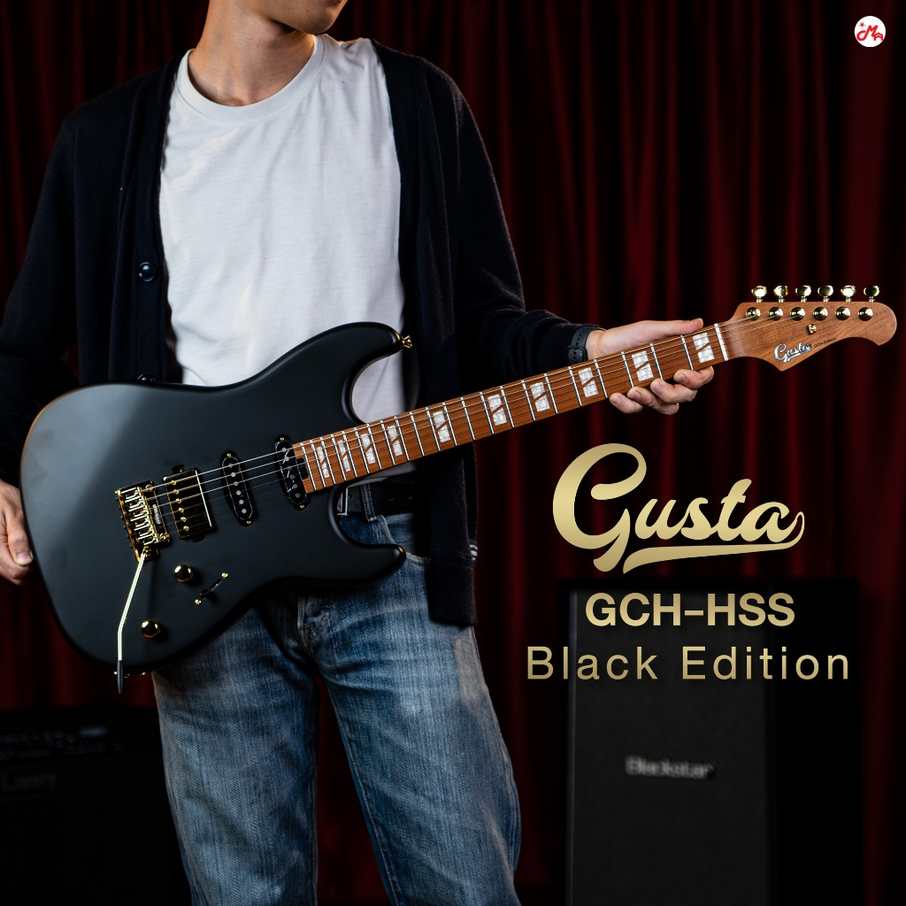Gusta GCH HSS Black Edition กีต้าร์ไฟฟ้า Electric Guitar Music Arms ...