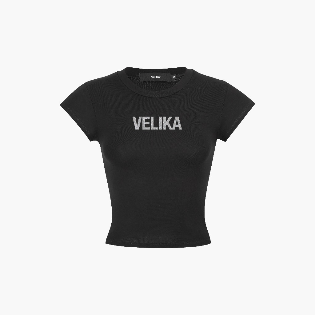 Velika™ | Glitter Logo Baby Tee | Shopee Thailand