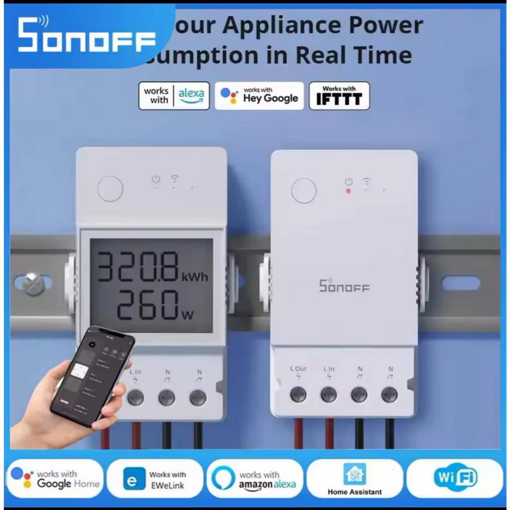 SONOFF POW Elite 16A / 20A Wifi Smart Switch Power Meter ITEAD ป้องกัน ...