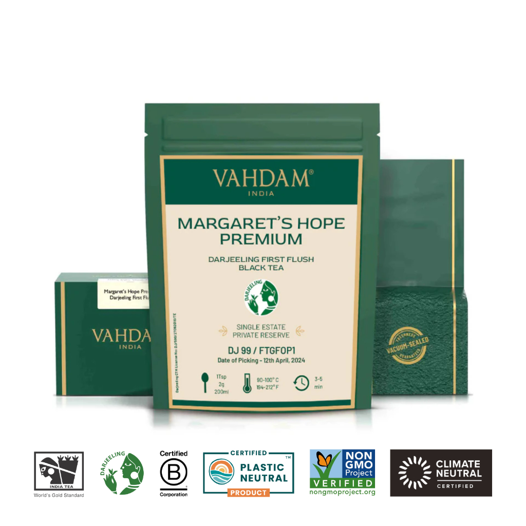 VAHDAM Margaret's Hope Premium Darjeeling First Flush Black Tea | ใบชาดำ ดาร์จีลิง มากาเร็ตส์ โฮ ...