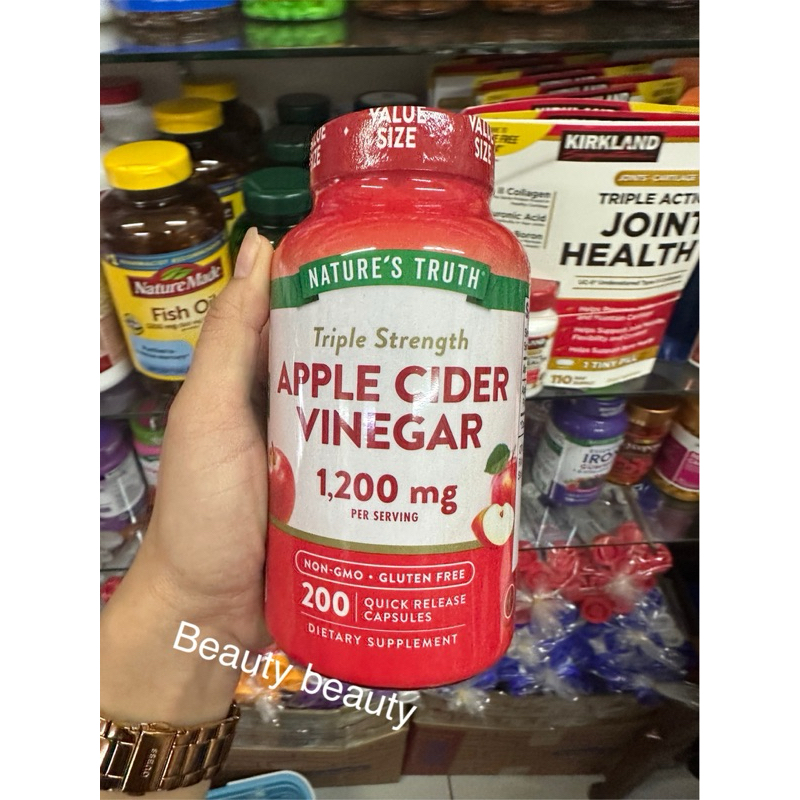 Nature’s Truth Apple Cider Vinegar 1200 mg. (บรรจุ 200 แคปซูล) | Shopee ...