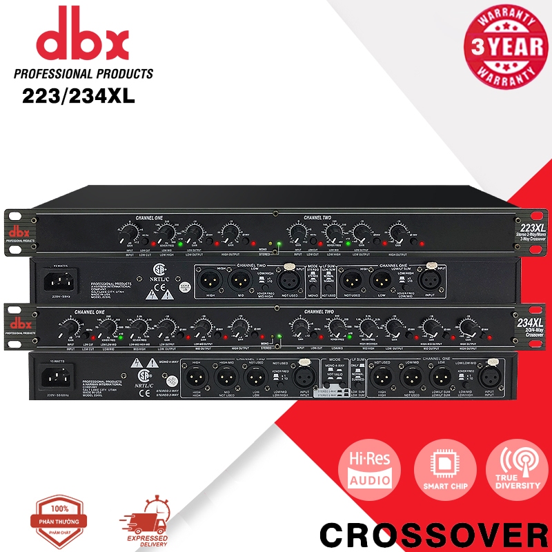 DBX 223XL/234XL Electronic crossover,เครื่องแยกสัญญาณเสียง, ครอสโอเวอร์ ...
