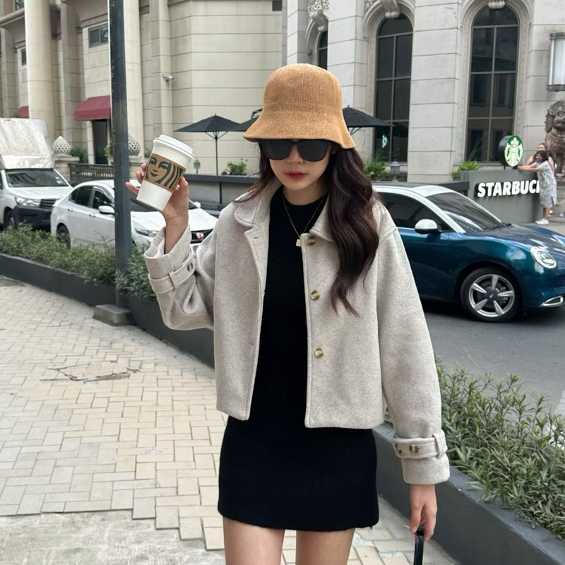 Duffy Coat เสื้อโค้ท Miladi brand Shop ของใหม่ ป้ายห้อย | Shopee Thailand