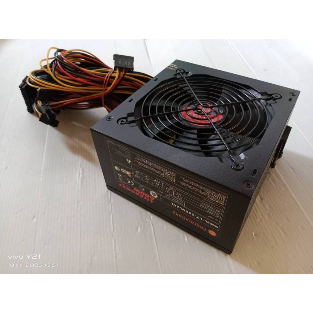 POWER SUPPLY ยี่ห้อ Thermaltake 600W Litepower (600 Watts) วัตต์เต็ม ...