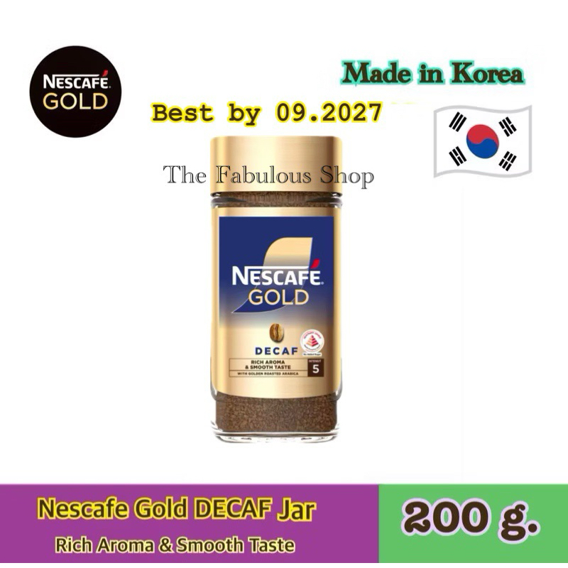 [Exp:09.2027] Nescafe Gold DECAF (Rich&Smooth) 200g. กาแฟสำเร็จรูปที่ ...