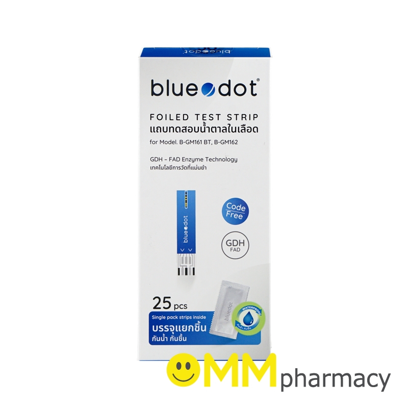 BLUEDOT STRIP แผ่นตรวจน้ำตาล(ใช้กับรุ่น B-GM161BT,B-GM162) 25ชิ้น ...
