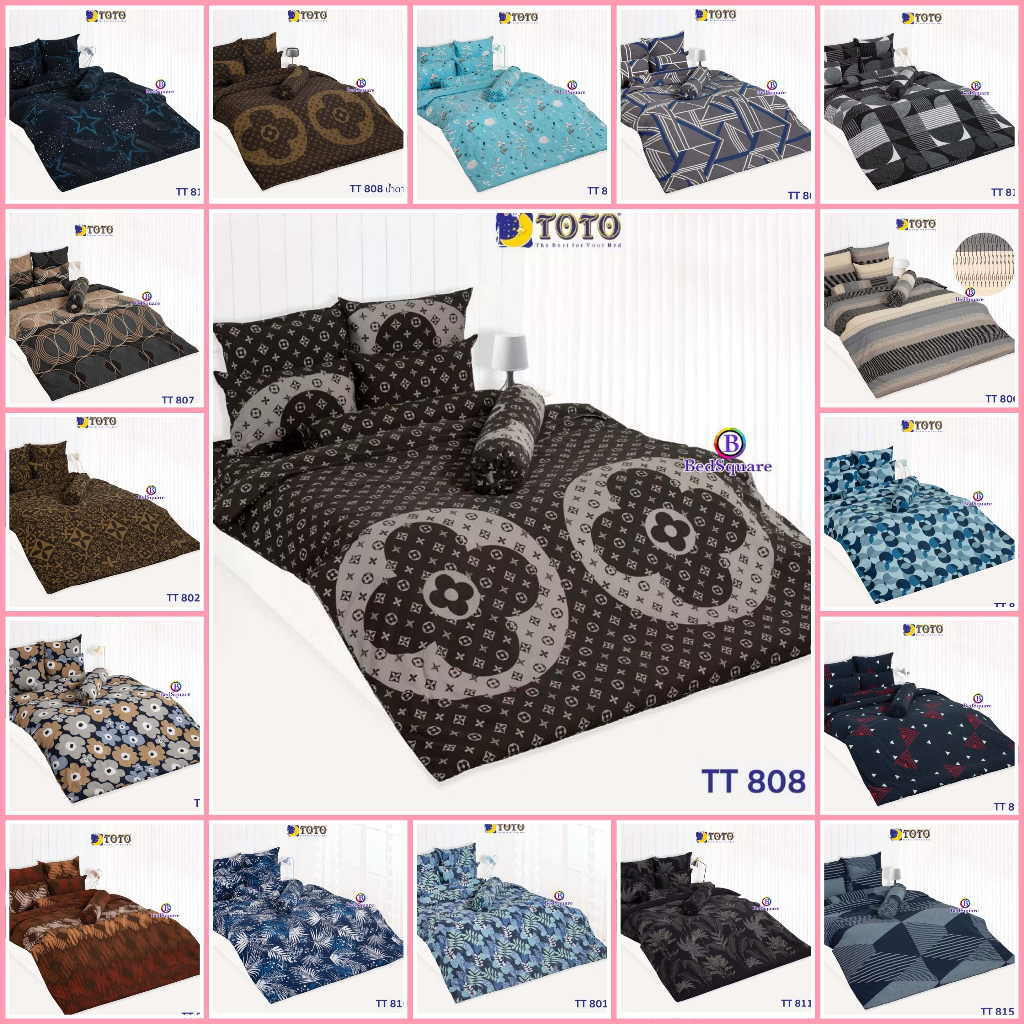 [NEW] ผ้าปูที่นอน TOTO 2025 พิมพ์ลาย (ไม่รวมผ้านวม) TT800-TT817 | Shopee Thailand