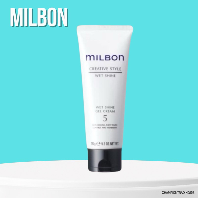 MILBON CREATIVE STYLE WET SHINE GEL CREAM 5 150 ML.เจลครีมที่มอบช่อผม ...