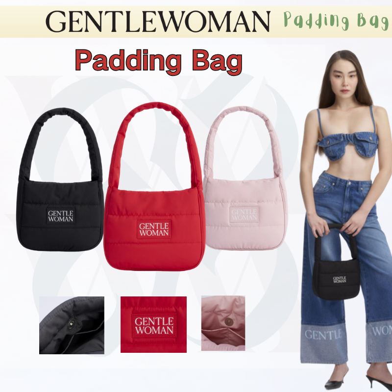 แท้ Gentlewoman Padding Bag : PINK/RED/BLACK Tote Bag mini puffy bag กระเป๋าสะพาย | Shopee Thailand