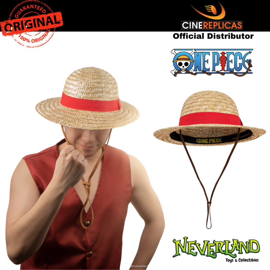 (Cinereplicas) One Piece Luffy Official Hat Netflix Edition Straw Hat ...