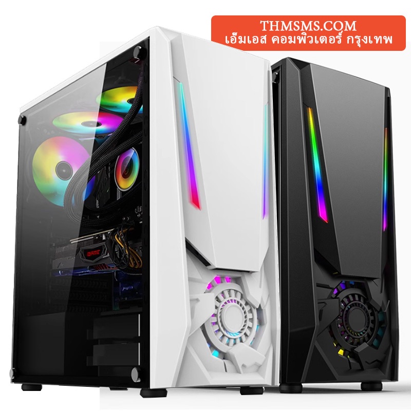 EVESKY Destroyer เคสคอมพิวเตอร์เดสก์ท็อป DIY ด้านข้างโปร่งใส RGB เกมระบายความร้อนด้วยน้ำ ATX ...