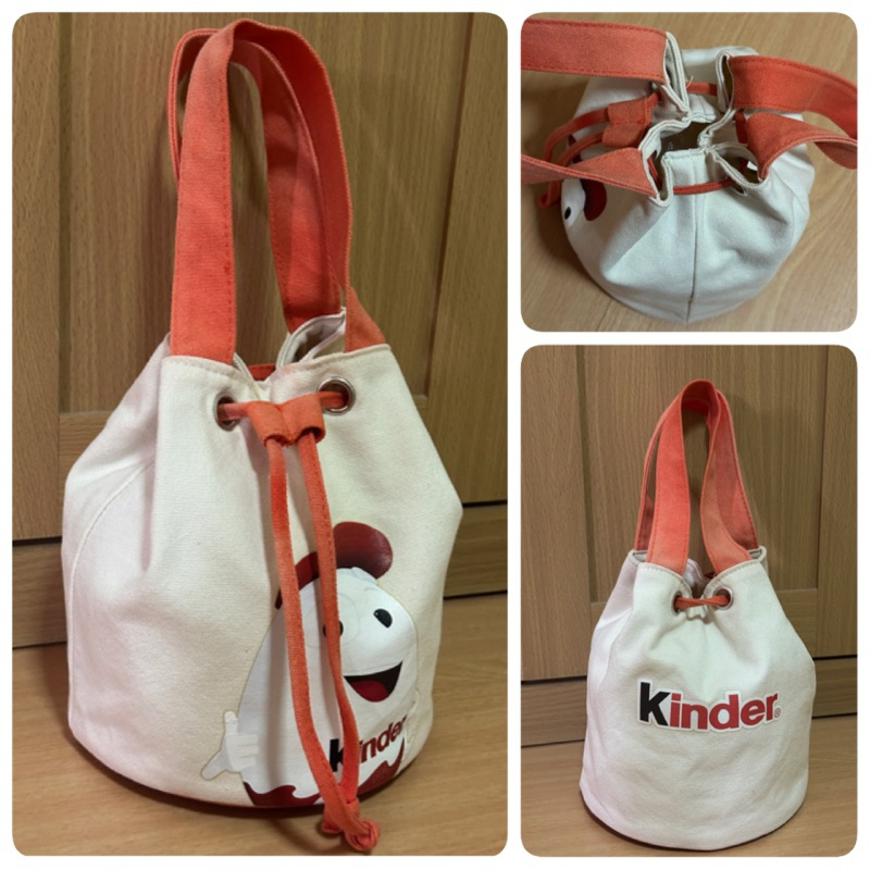 ส่งต่อ กระเป๋า Kinder ทรงถังจีบ ขนาด 7“x8” *หูจับสีเฟด และรอยดูดสีที่ ...