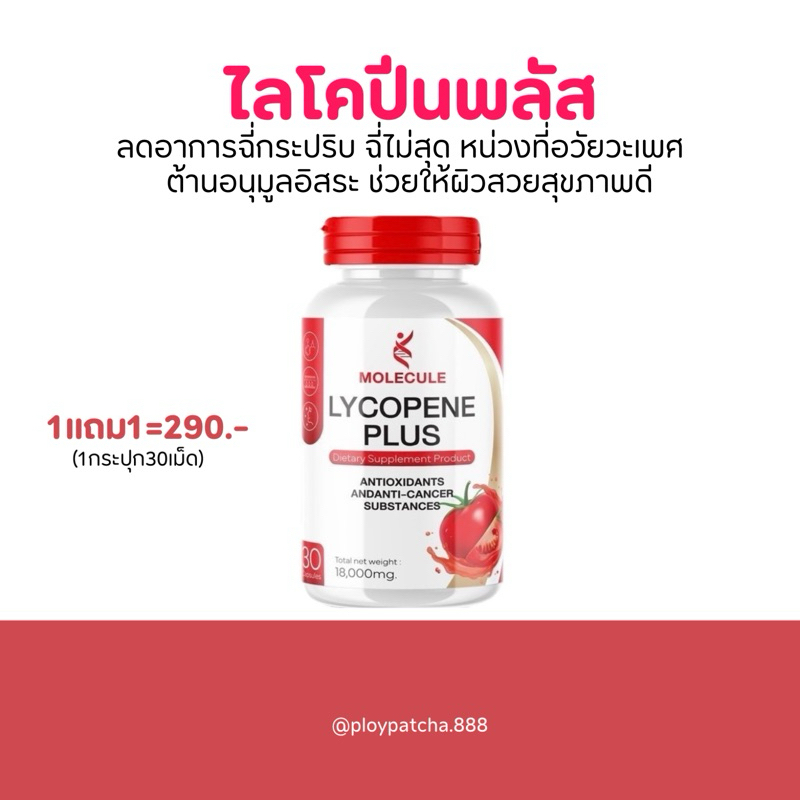 LYCOPENE PLUS ไลโคปีนโมเลกุล ลดฉี่กระปริบกระปอย ขับปัสสาวะให้เป็นปกติ ...