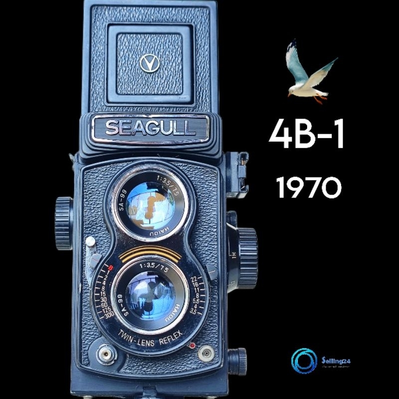 กล้องฟิล์ม TLR Film Seagull 4B I 6x6 Camera HAIOU SA-99 75MM.3.5 งานสวย ...