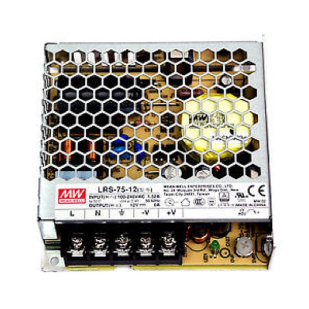 หม้อแปลงไฟ สวิชชิ่ง พาวเวอร์ซัพพลาย MW (Mean Well) 75W 12V (6A) ภายใน รุ่น LRS-75-12 คุณภาพดี ...
