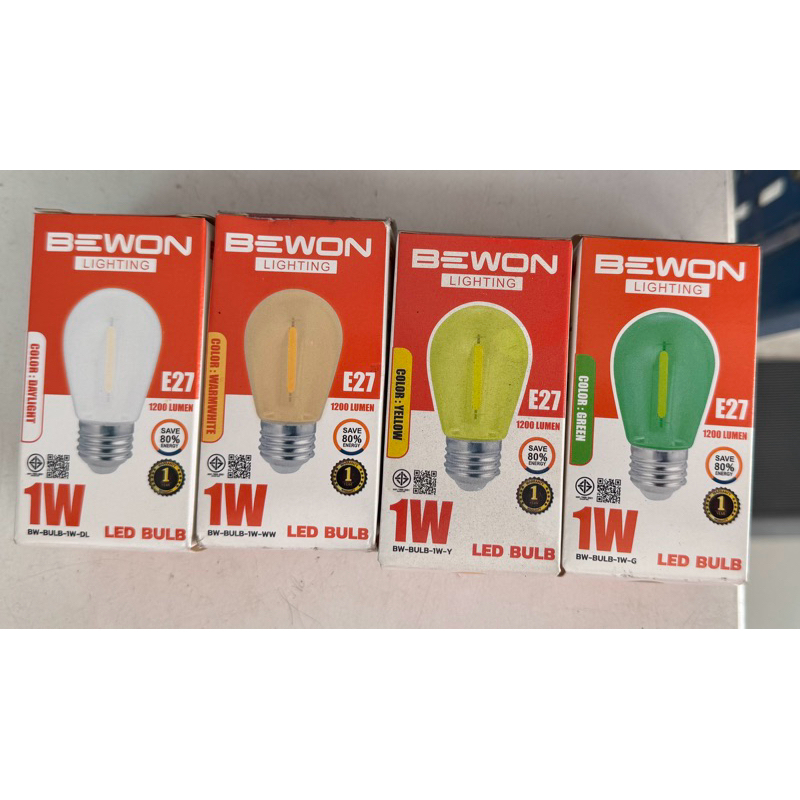 BEWON หลอดLED หลอดไฟประดับ กินไฟน้อยแสง สว่างดี ขนาด 1W ขั้ว E27 | Shopee Thailand