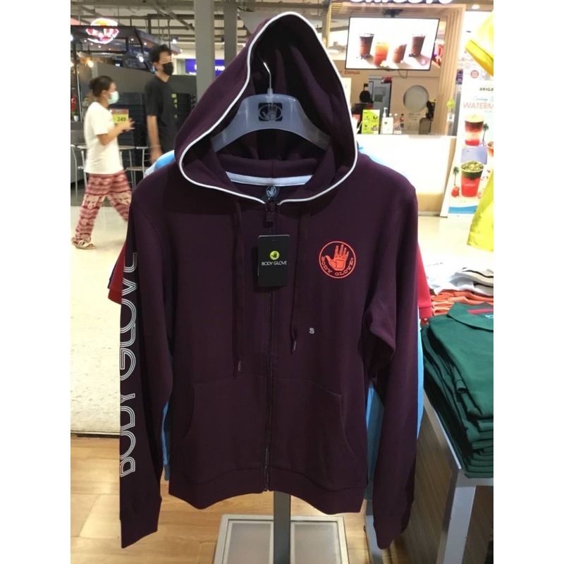 BODY GLOVE SC Hoodieสีเลือดหมู ไซส์ผู้ชาย | Shopee Thailand