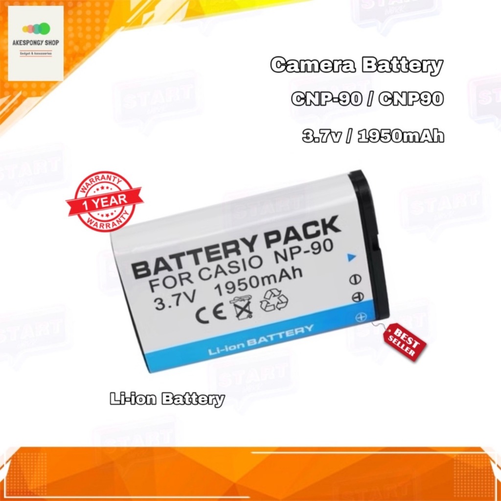แบตกล้อง Camera Battery Casio CNP90 /CNP-90 3.7v/1950mAh (Li-ion ...