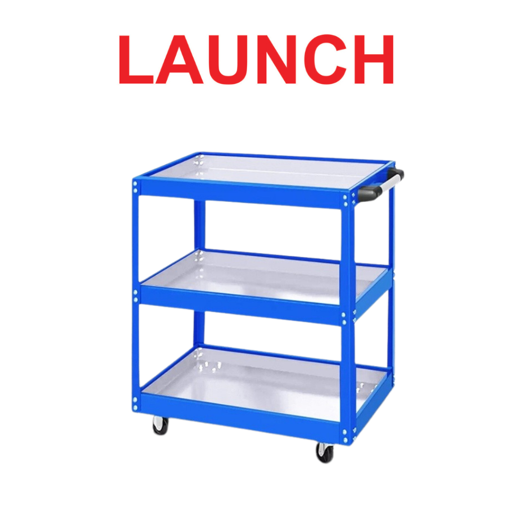 LAUNCH Trolley 3 Layer Small Blue White Mini ชั้นวางเครื่องมือ 3 ชั้นสี ...