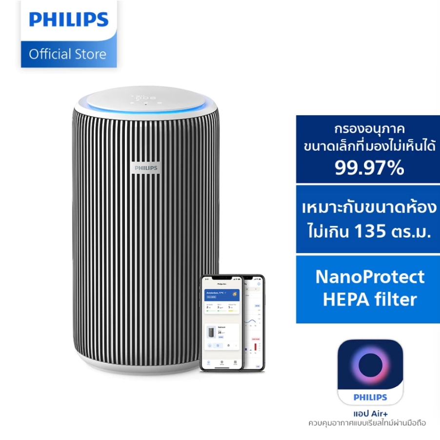 เครื่องฟอกอากาศ Philips รุ่น AC3220/10 (สำหรับห้องขนาด 135 ตร.ม. ...