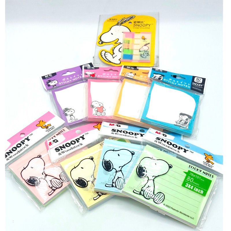 กระดาษ Sticky notes เทปคั่นหน้าหนังสือ ลาย Snoopy สนู้ปปี้ | Shopee ...