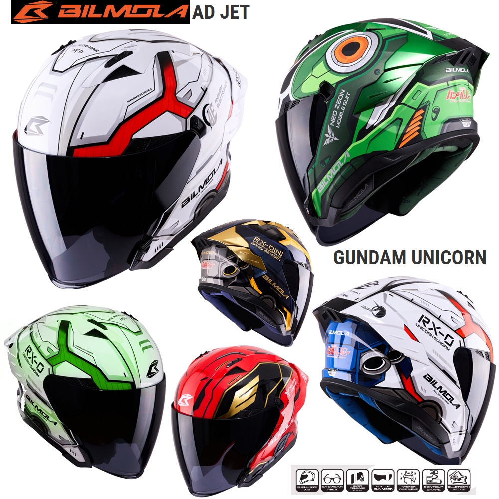 BILMOLA หมวกกันน็อค GUNDAM UNICON AD JET | Shopee Thailand