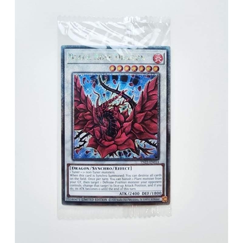 Konami Yugioh การ์ดยูกิ ลิขสิทธิ์แท้ ภาษาอังกฤษ Black Rose Dragon รหัส TN23-EN014 ระดับ Quarter ...