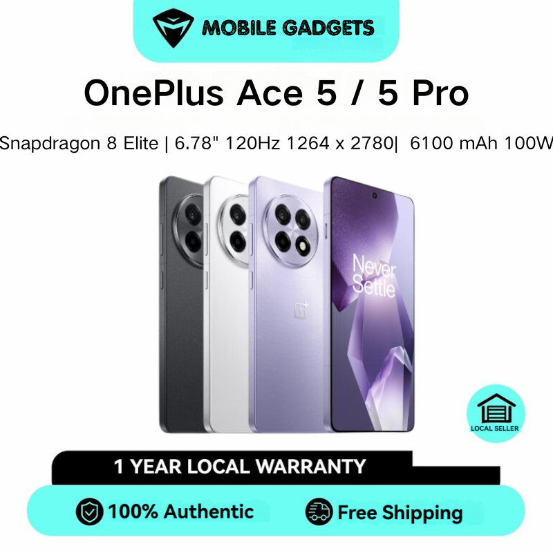 OnePlus Ace 5 Pro / OnePlus Ace5 | Snapdragon 8 Elite | 6.78" 120Hz 1264 x 2780 pixels | 6100 ...
