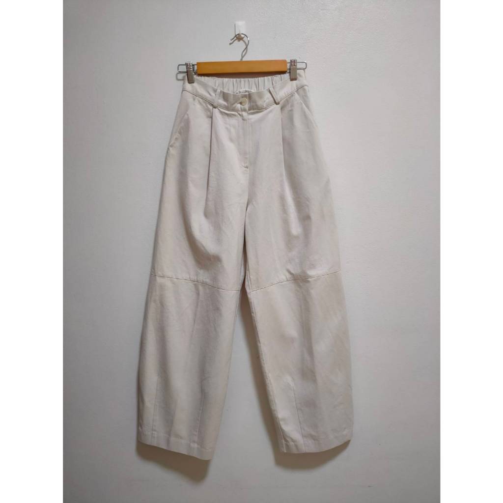 กางเกงขายาว RAMON สีครีม MADE IN KOREA | Shopee Thailand