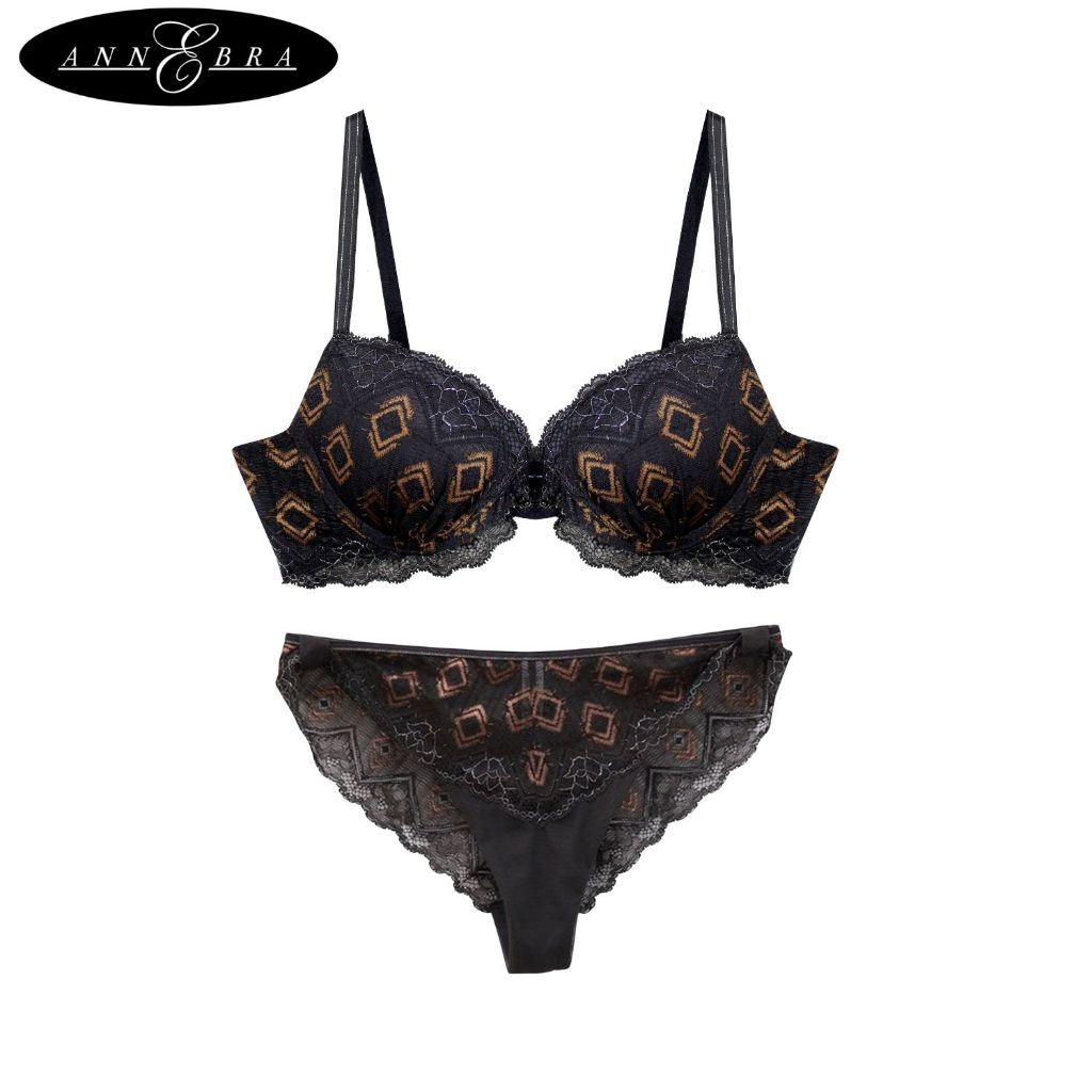 Annebra เซตบรา+กกน. บราเสริมทรง ตะขอหลัง มีโครง มีฟองน้ำ Push Up Bra ...