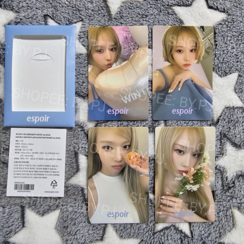 พร้อมส่ง Photocard การ์ด espoir x winter aespa เอสป้า วินเทอร์ น้องหนาว ...