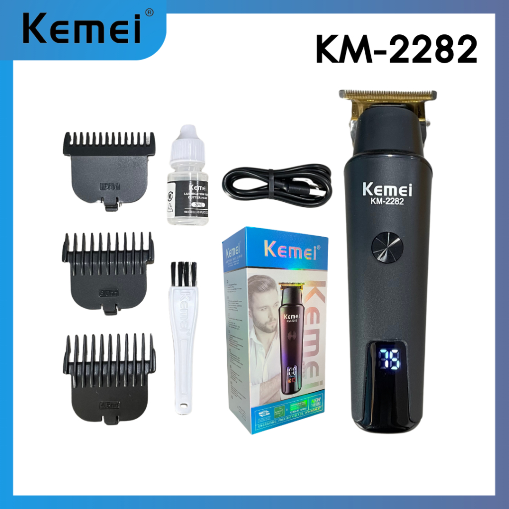 KEMEI รุ่น KM-2282 ปัตตาเลี่ยนตัดผม ตัว Trimmer กันจอน เล็มขอบ รอบหมุน ...